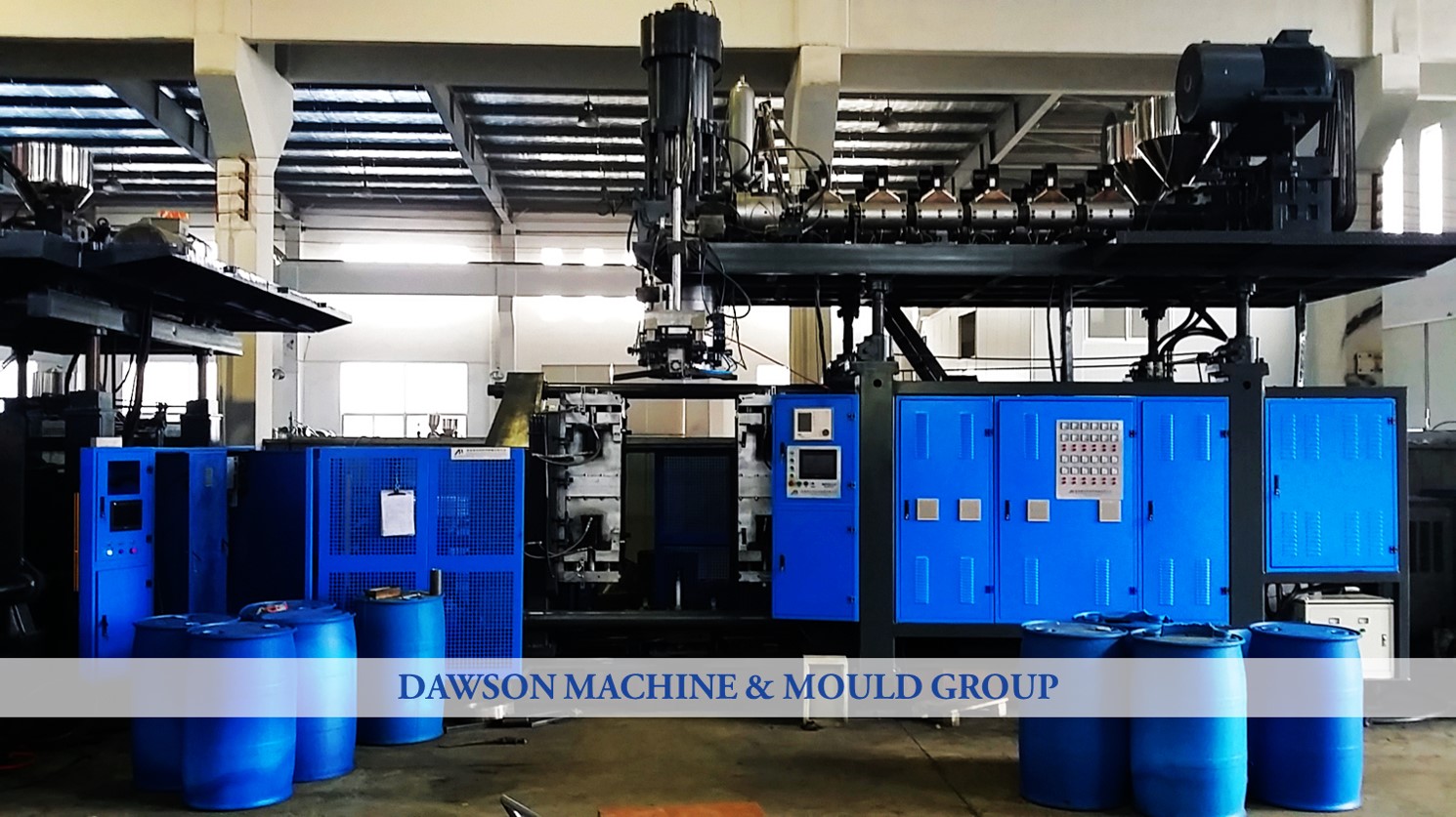 120L 220L HDPE Plastic Double L-Ring Drums Barrels Making Accumulator Die Head Automatic ...