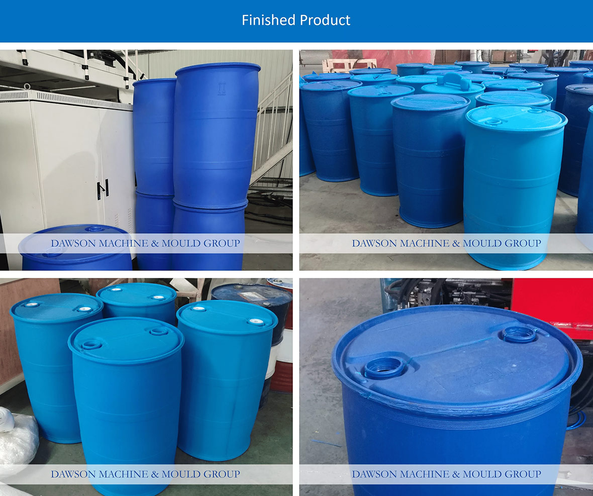 120L 220L HDPE Plastic Double L-Ring Drums Barrels Making Accumulator Die Head Automatic ...